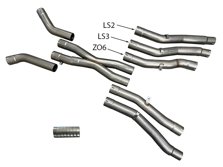 C6 Corvette 1 7/8" Longtube Headers 2005-13 (LS2 LS3 LS6 LS7 ENGINES ...